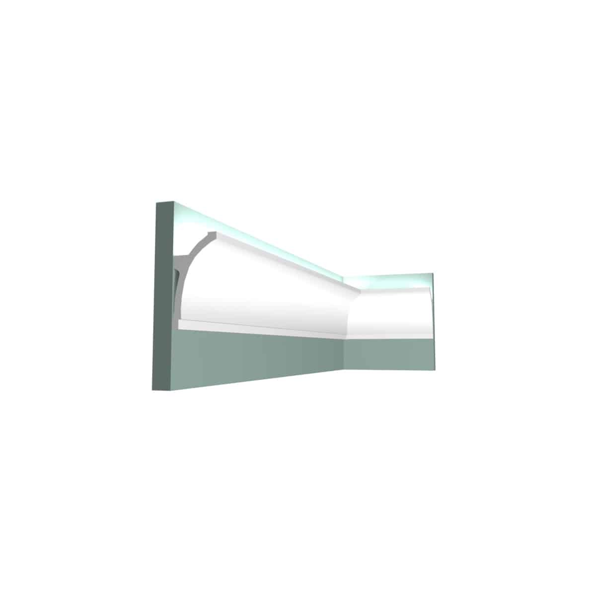 Cornice between ceiling and wall and hidden lighting Model: 1189 - קו התפר